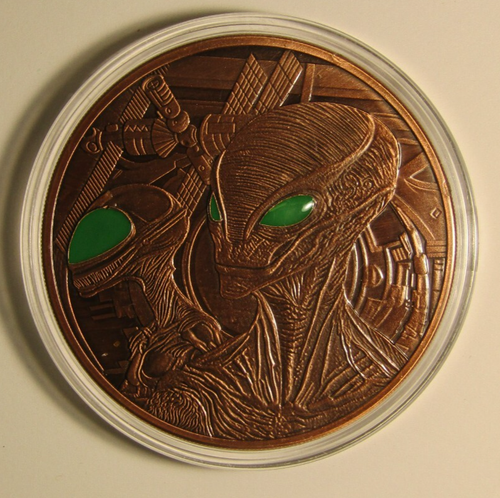 5oz .999 Fine Copper Alien Glow in The Dark Eyes Round | eBay