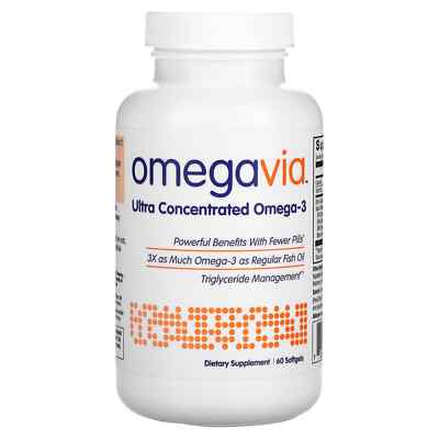 2 X OmegaVia, Ultra Concentrated Omega-3, 60 Softgels 885677268096| eBay