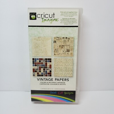 Cricut Imagine Vintage Papers Colors & Patterns Cartridge Complete | eBay