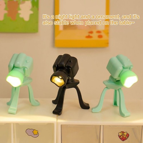 Low Power Consumption Night Light Desktop Retro Camera Lamp Battery ...