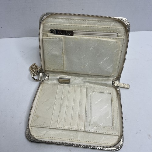 Versace Perfume Gold Metallic Wallet/Wristlet Zip Around 5X7” | eBay
