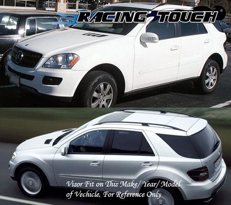 Out-Channel Window 2mm Visors Rain Guard Sunroof 5pcs Benz ML500 ML550 ...