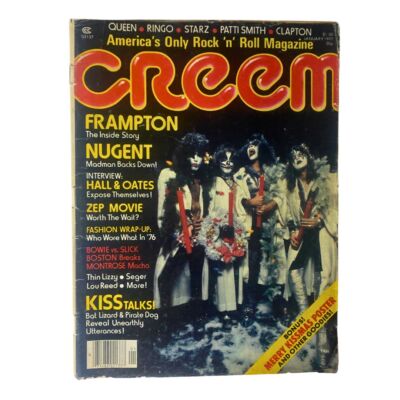 VTG Creem Magazine January 1977 Vol 8 No. 8 Kiss, Nugent & Frampton No ...