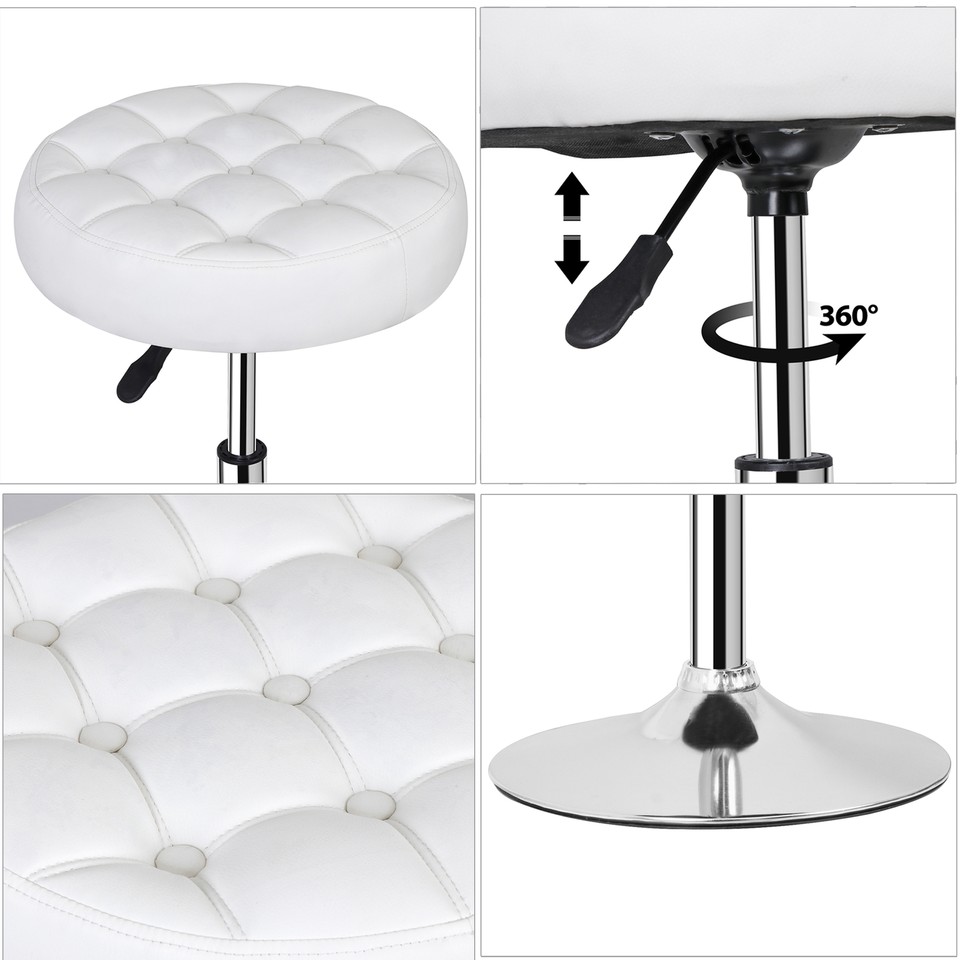 Adjustable Swivel Makeup Ottoman Stool Round Vanity Stool Chair For ...