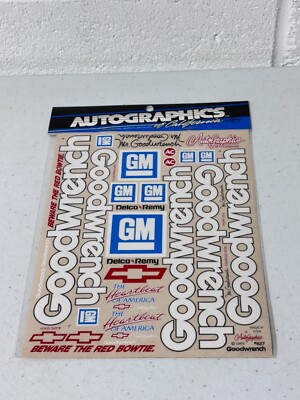 RC Autographics 627 GM Goodwrench Sticker Sheet NEW Vintage Stock Car ...
