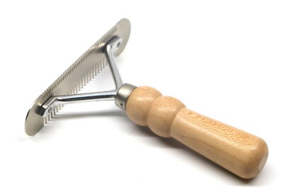 Horse Grooming Mane & Tail Rake Two Side Combs with Wooden Handle 17.5 ...