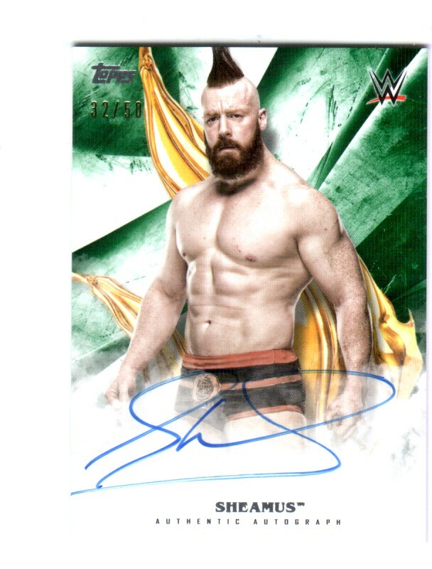 WWE Sheamus 2019 Topps Undisputed Green On Card Autograph SN 32 of 50 ...
