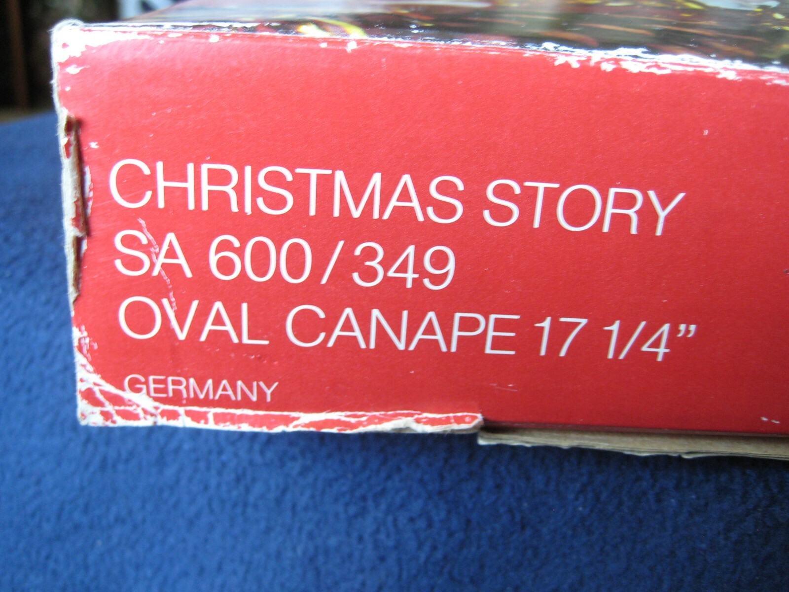 Mikasa Germany Glass Crystal Christmas Story 17.25 Oval Canape Platter ...