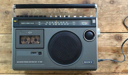 Retro Sony Radio Cassette CF-1980 rare AC100V Good Working Item from ...