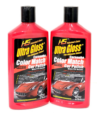RED CAR WAX POLISH ULTRA GLOSS HS 10oz 2 PACK CARNAUBA COLOR MATCH ...