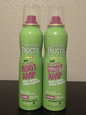 Lot of - 2 Garnier Fructis Root Amp Root Lifting Spray Mousse Extreme ...