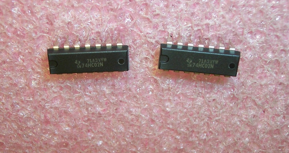 QTY (25) SN74HC02N TI 14 PIN DIP QUAD 2-INPUT POSITIVE-NOR GATE NOS 1 ...
