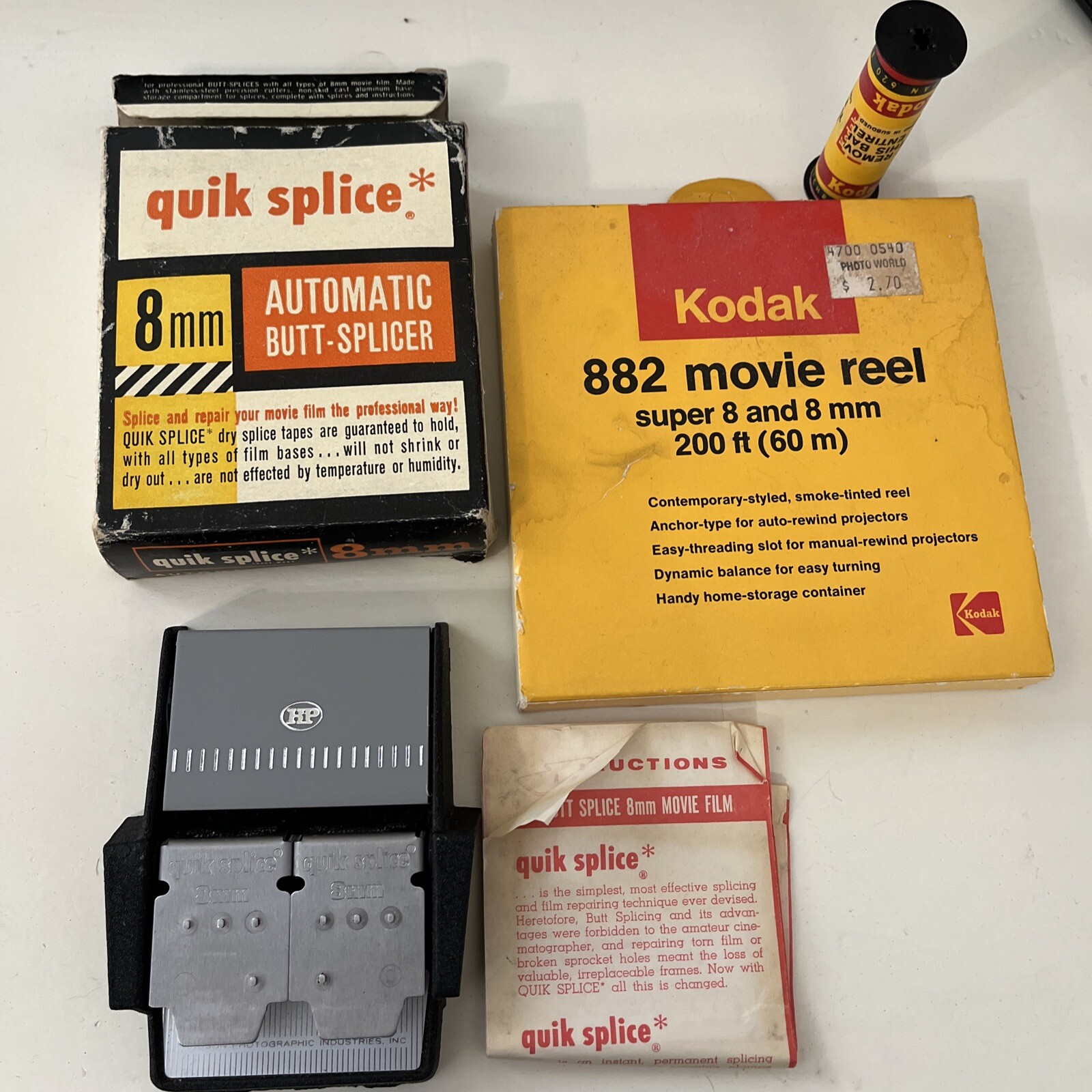 Vintage HiP Quick Spllce Super 8mm Automatic Butt-Splicer Kodak Mov ...