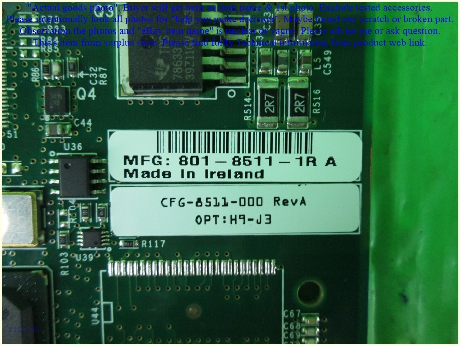 COGNEX 801-8511-1R CFG-8511-000 RevA, Board as photo,sn:4616, DHLtoUS ...