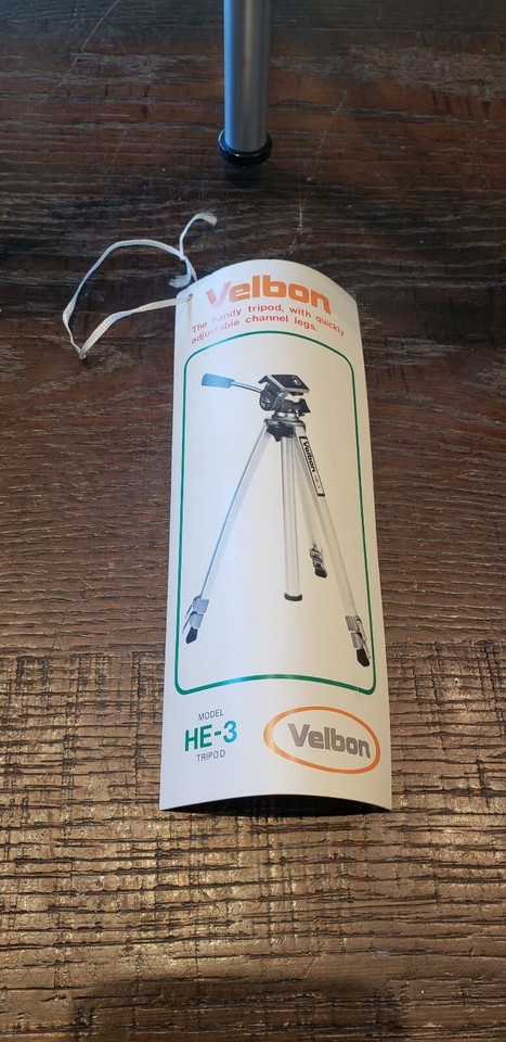 Rare Mint Velbon HE-3 Tripod Compact Aluminum Extendable Adjustable 3 ...