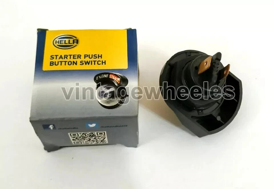 GENUINE HELLA ENGINE STARTER ON / OFF PUSH BUTTON WATERPROOF SWITCH 12V ...
