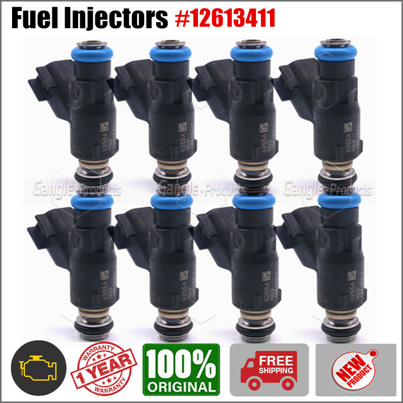 8PCS 12613411 Fuel Injector Fit for 2010-2013 Chevrolet GMC 4.8L & 5.3L ...