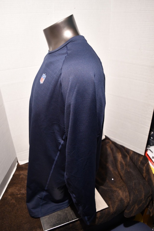 Nike Long Sleeve NFL Navy Compression Shirt L-4X Men's Sizes new in ...