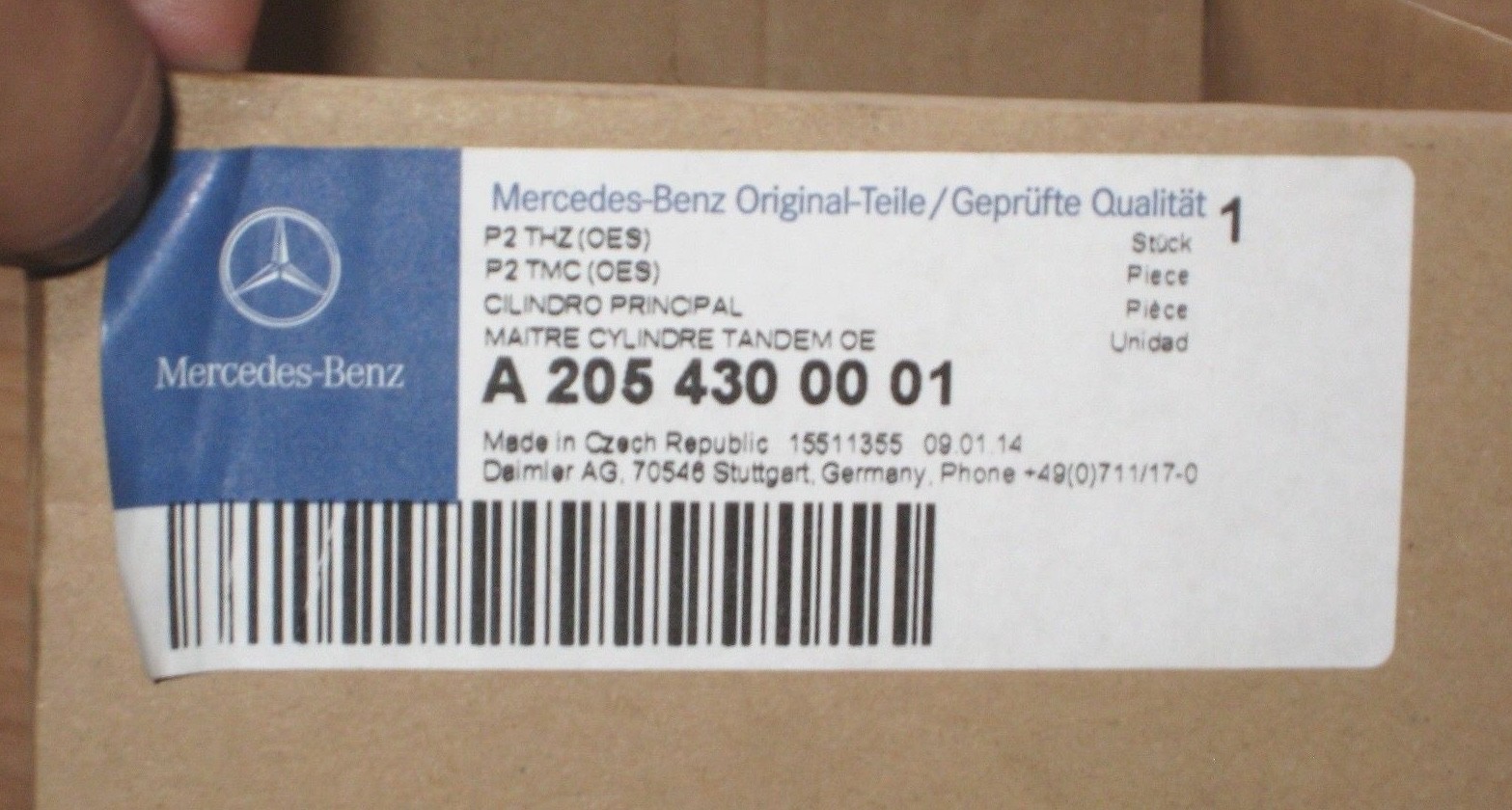 2015 2016 2017 MERCEDES C300 C63 BRAKE MASTER CYLINDER, PART ...