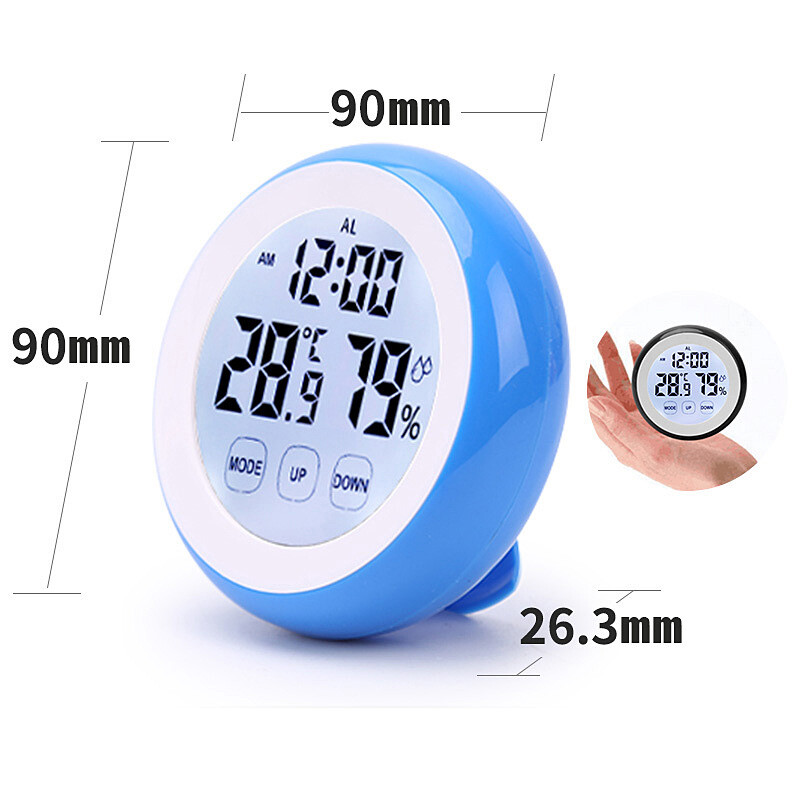 Digital Thermometer Clock, Temperature Humidity Monitor Alarm Clock ...