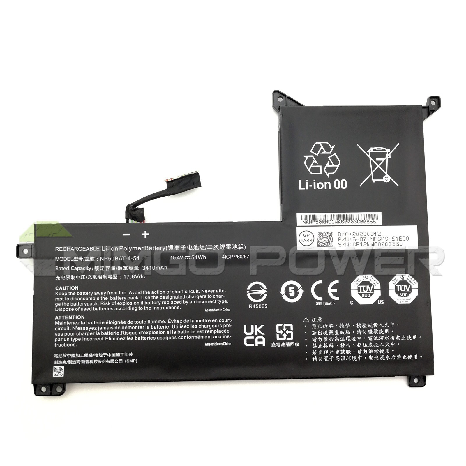 New Genuine NP50BAT-4-54 Battery for Gigabyte G5 KF KE GE Schenker XMG ...