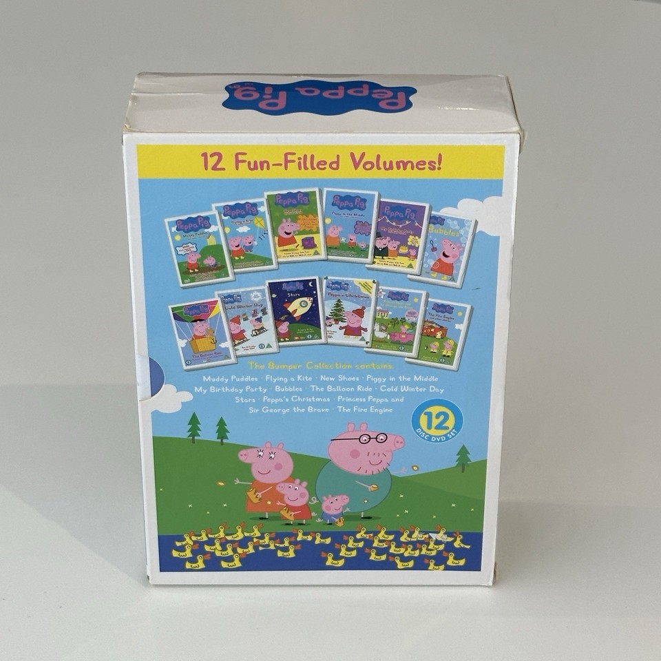 Peppa Pig The Bumper Collection Kids Childrens DVD Boxset 12 Disc Box ...
