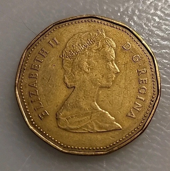 1988 Canada Dollar Coin Elizabeth II & Common Loon Circulated Ungraded ...