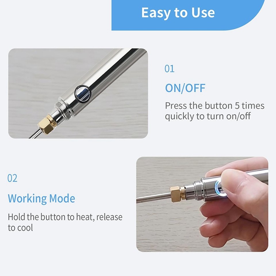 USB Burning Pen Rechargeable Thread Zapper Tool Thread Zapper Tool ...