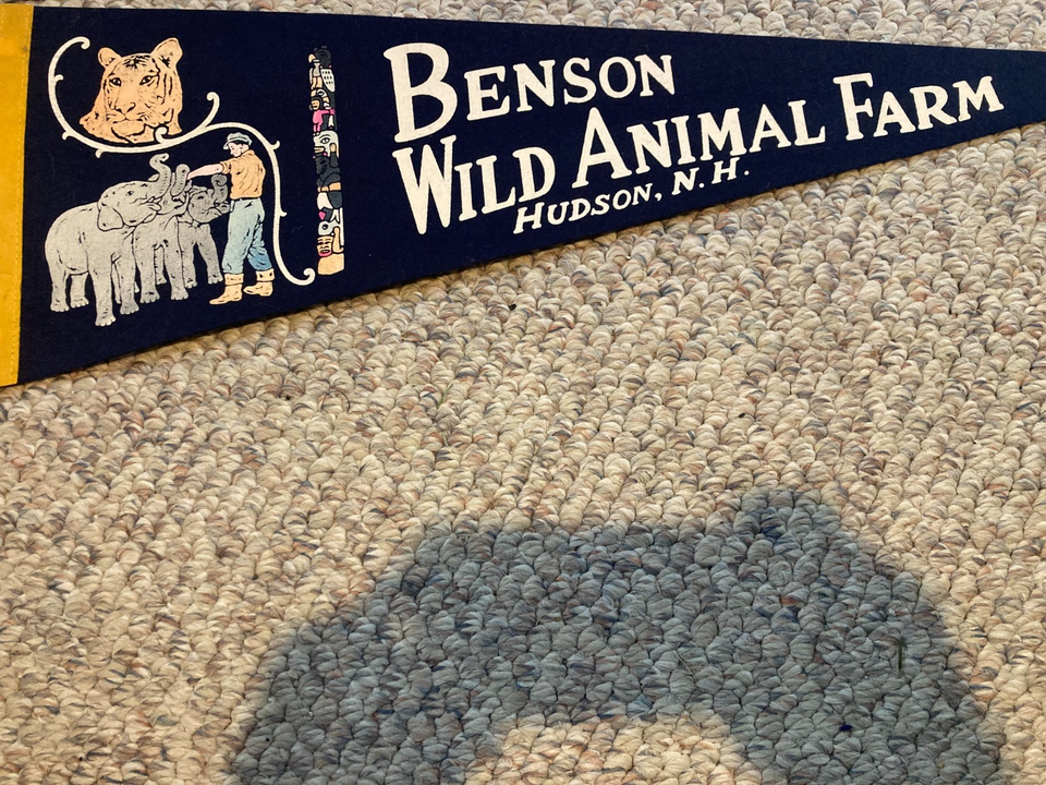 VTG Benson Wild Animal Farm Hudson New Hampshire Pennant Banner - FAST ...