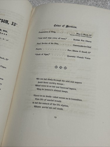 IN MEMORIAM ENOCH TERRY CARSON 33 DEGREE 1822-1899 MASONIC FREEMASONRY ...