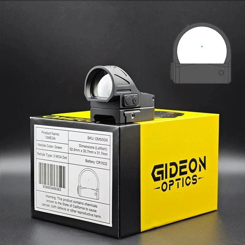GIDEON OPTICS OMEGA 3MOA/45MOA Red/Green Reticle Circle Dot Sight RMR ...
