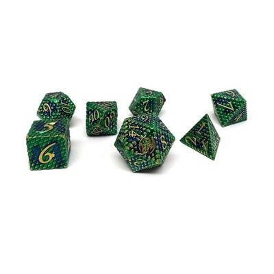 Medal Dice Poly Set Dragon Scale Poly Set - Forest (7) New | eBay