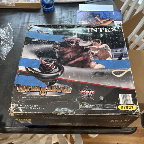 Intex Inflatabull Inflatable Float Bull Rodeo Riding Pool Float . New ...
