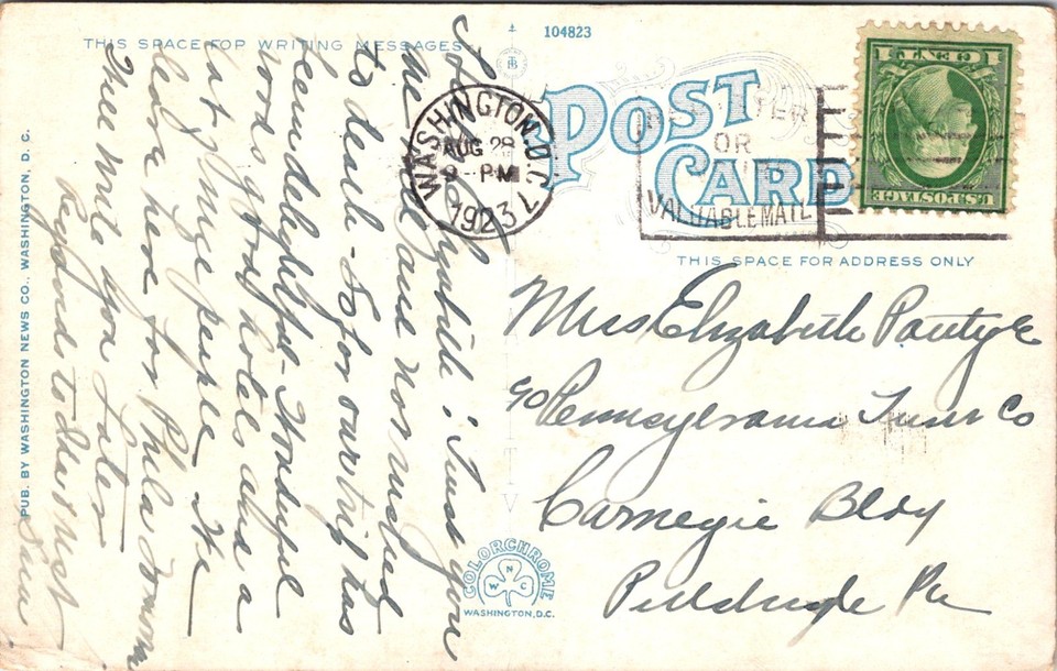 Congressional Library Second Floor DC Postcard B52 | eBay