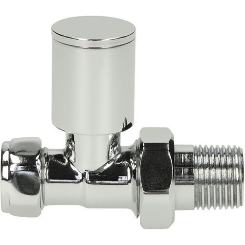 Modern Straight Heated Towel Rail Radiator Valves Pair 15mm Chrome ...