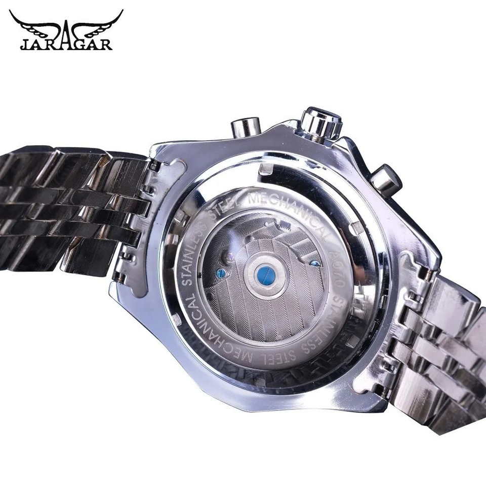 Jaragar Men Wrist Watch Sports Automatic Tourbillon Stainless Steel ...