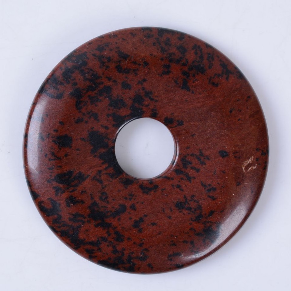 50mm Stone Donut Peace Buckle Semi-precious Gemstone Pendant Crystal ...