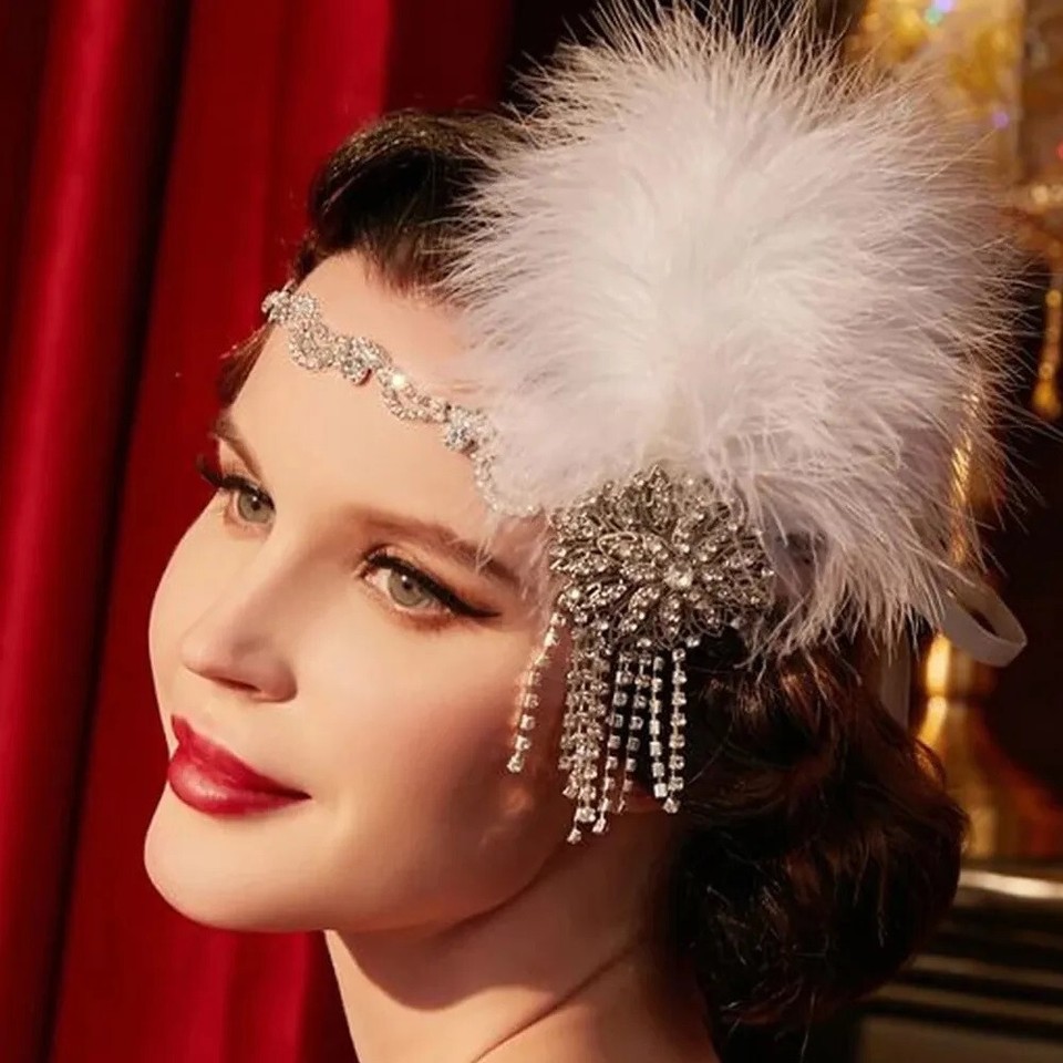 Short 1920s Flapper Wig women gatsby roaring 20s red brown finger wave ...