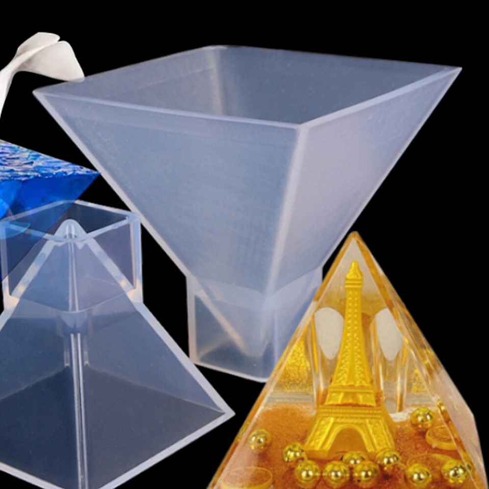4pcs Pyramid Modeling Mold DIY Epoxy Resin Mold Pyramid Ornament ...