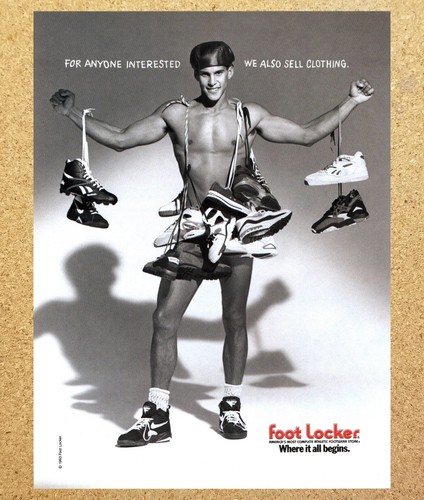 Foot Locker Male Model Athlete Shoes Clothing - Magazine Print Ads ...