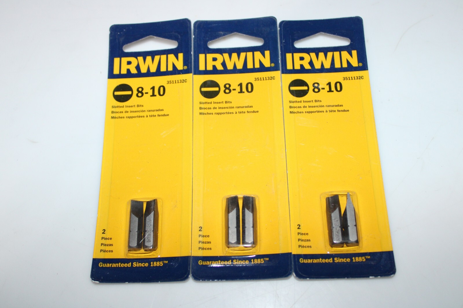 3 NEW PACKS - Irwin 3511132C 2pc 8-10 Slotted Insert Bits | eBay