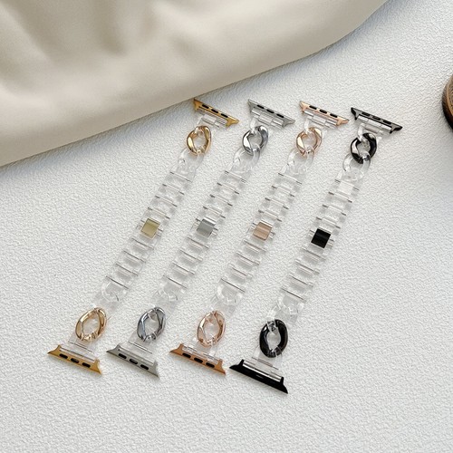 Womens Acrylic Watch Strap Sport Wristbands for iWatch Series 7/6/5/4/3 ...