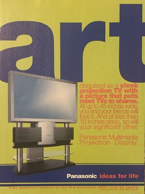 2002 Panasonic HDTV Multimedia Projection PRINT AD Art Disguised As TV ...