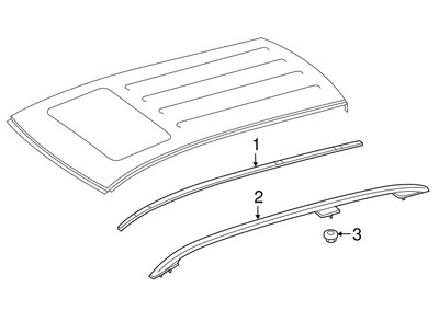 Mercedes Benz ML400 ML63 AMG ML550 ML350 2012-2015 Left Roof Molding ...