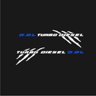 5.9L Turbo Diesel Hood decals sticker Fit to Dodge RAM Truck 1500 2500 ...