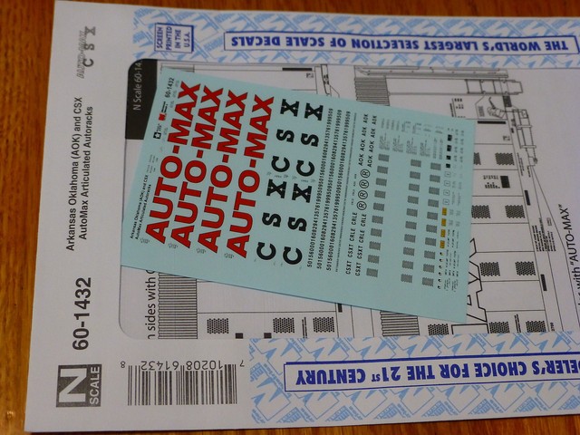 Microscale Decal N #60-1432 Arkansas Oklahoma (AOK) and CSX AutoMax Articulated for sale online ...