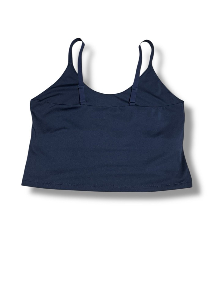 Gymshark XL Training Cami Tank With Shelf Bra Dark Blue Cropped Gym ...