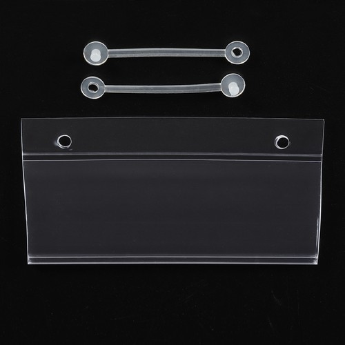 40Pcs 90x55mm Plastic Basket Label Holders Clips with Hanging Buckle ...