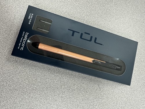 TUL Fine Solid Metal Barrel Rose Gold Ballpoint,1.0 Med,Black+Blue ...