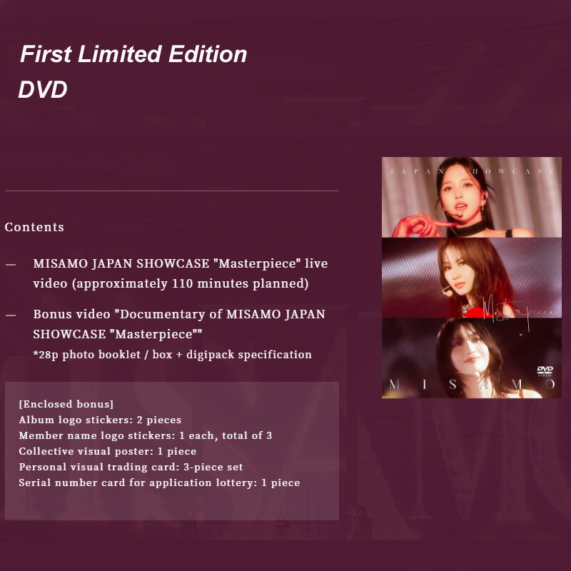 MISAMO JAPAN SHOWCASE Masterpiece Official Blu-ray DVD TWICE MINA SANA ...